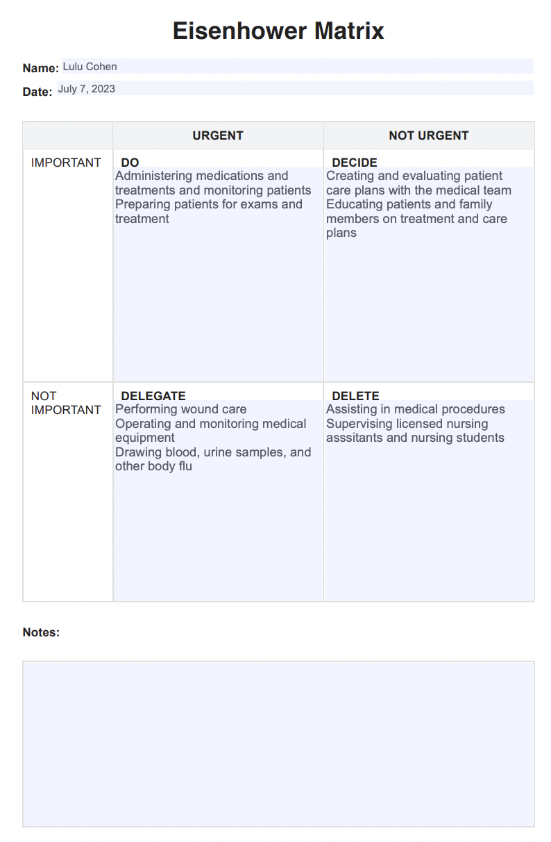 Urgent Important Matrix Template Pdf